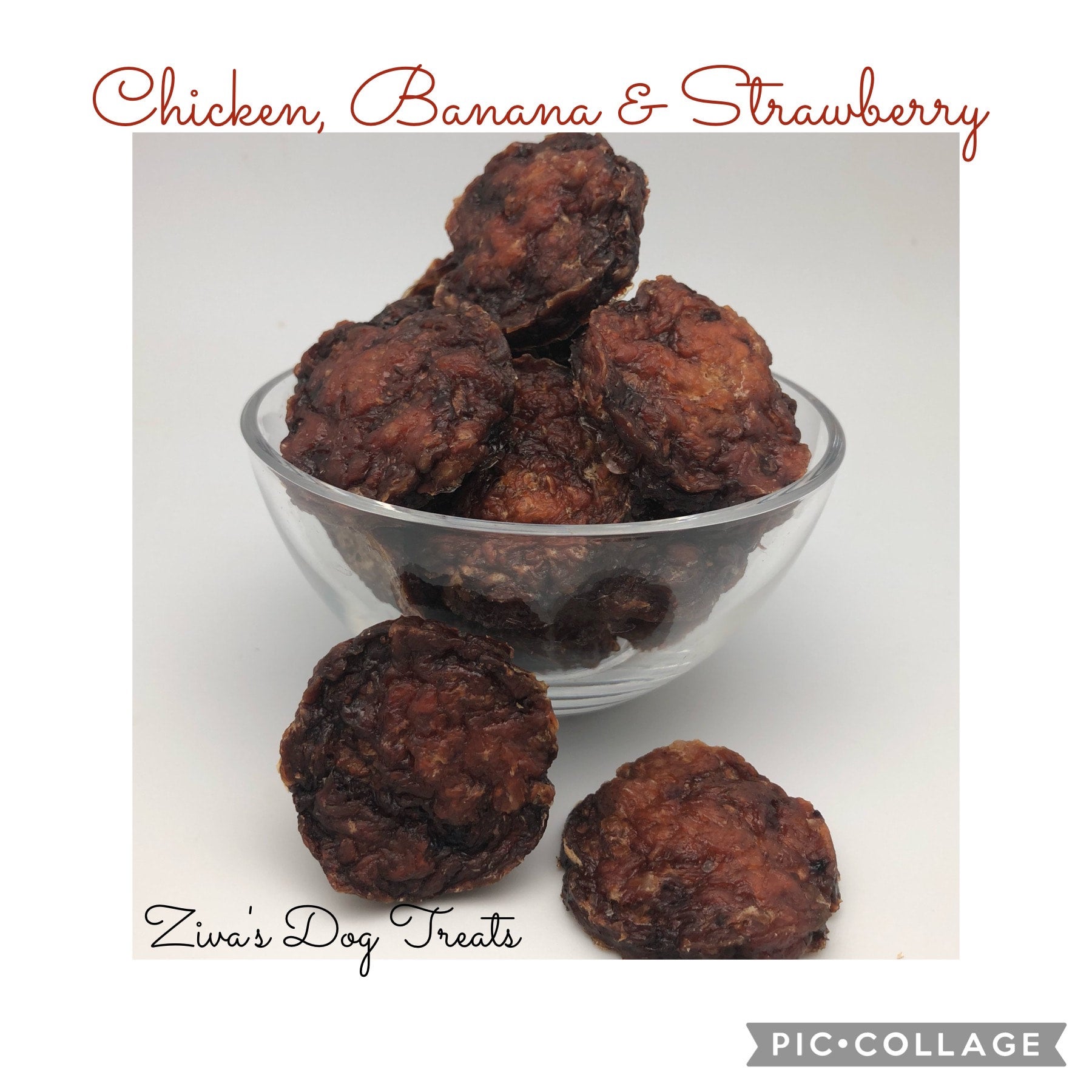 Chicken, Banana & Strawberry - Cookies for Dogs | Ziva's Dog Treats